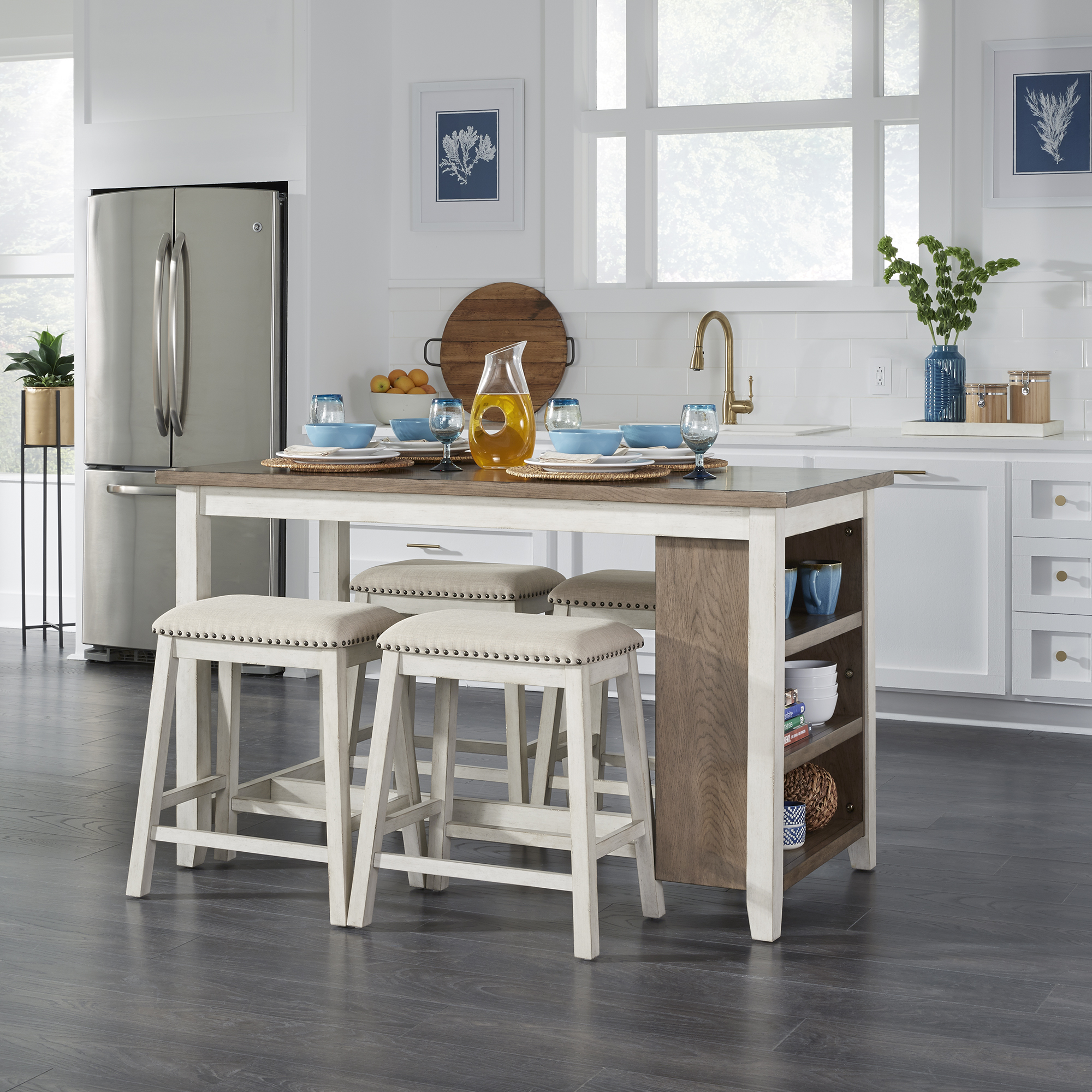 Buy Liberty Furniture Brook Creek - 5 Piece Counter Set- Two Tone ...