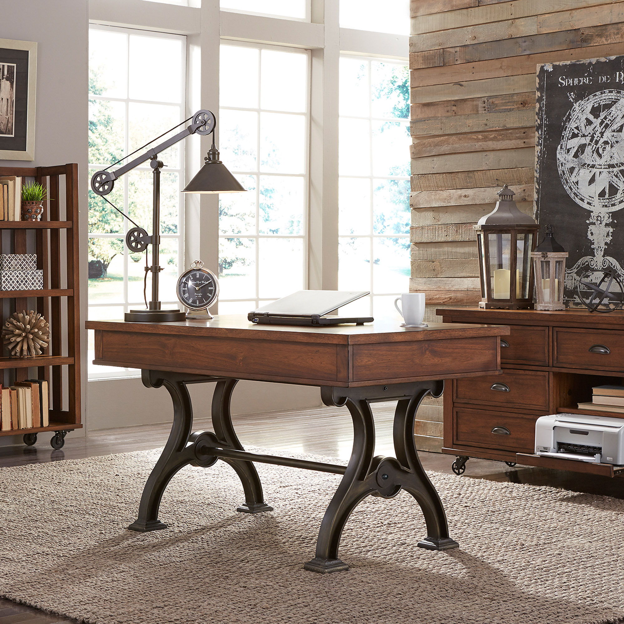 Liberty Furniture Arlington House Writing Desk Dark Brown Big Barn Home Center