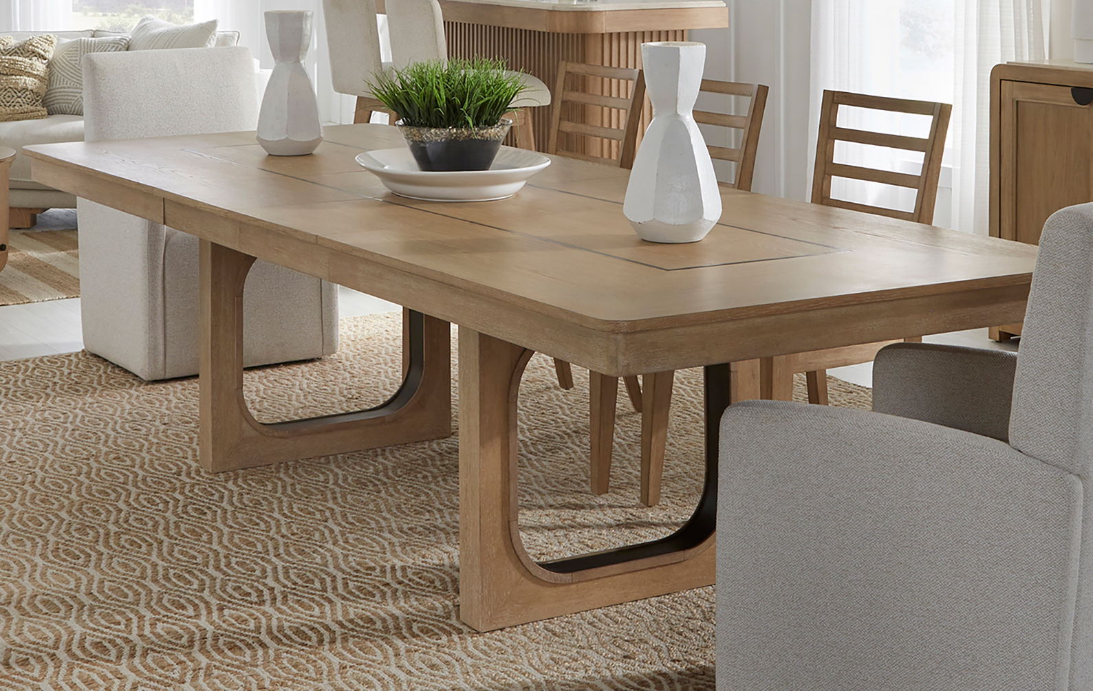 Extendable dining table light wood store